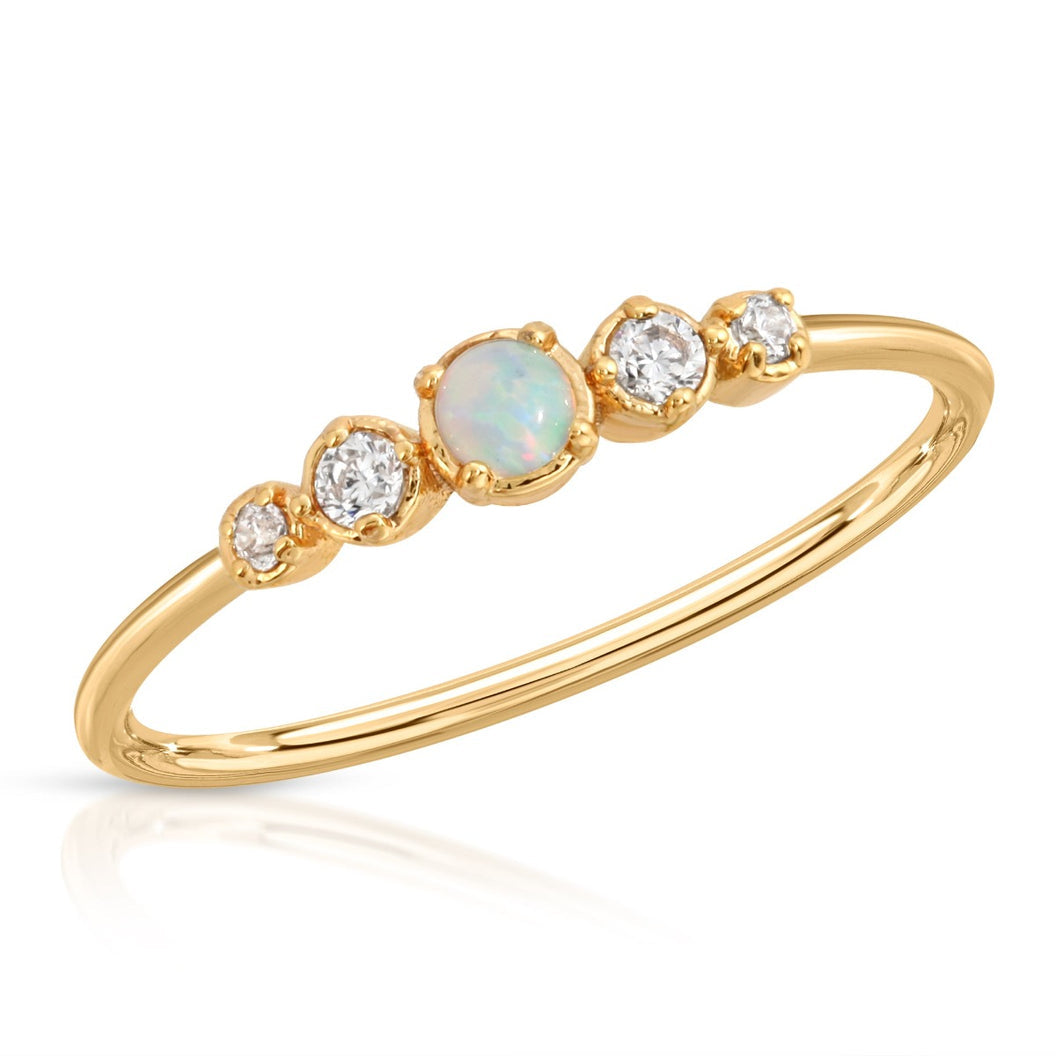 Opal CZ Stacking Ring- Wildflower Valley